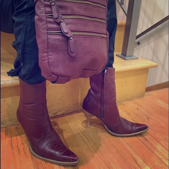 Bags | Los Altos Western Leather Boots Jacket Bag | Poshmark